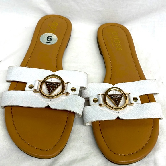 Guess | Shoes | Guess La Faux Leather Slide In Sandals Ladies Sz 6 ...